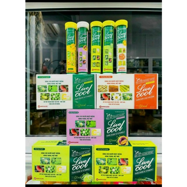 Hộp 16 viên sủi Livecool / Live cool (Nam Dược) thanh nhiệt, mát gan ...