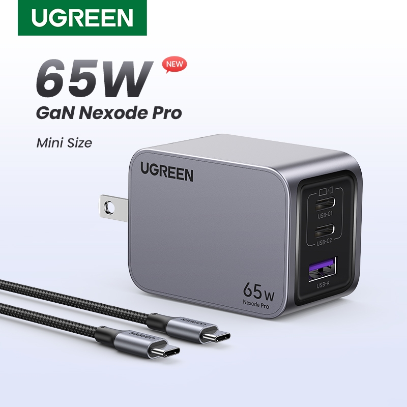 Củ sạc Nexode GaN Pro 100W 2 cổng USB-C và 1 USB Nexode Ugreen 25873 25870 | Shopee Việt Nam
