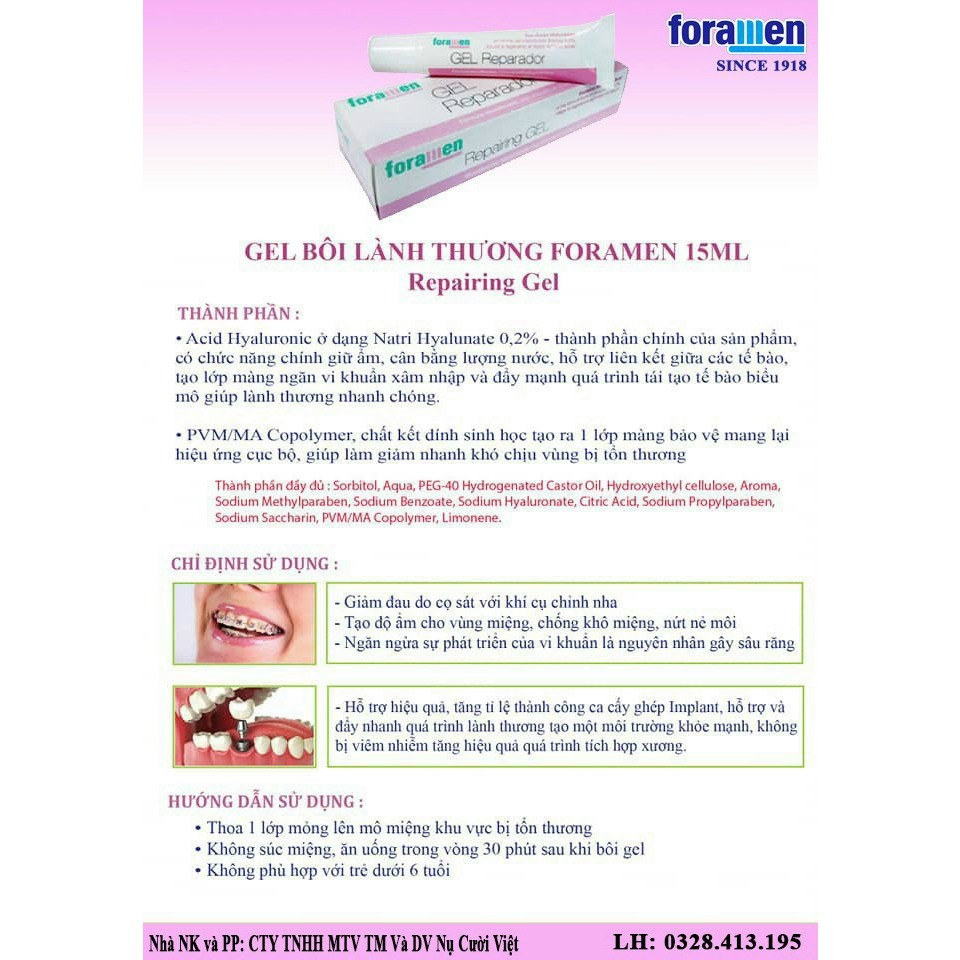 GEL BÔI LÀNH THƯƠNG FORAMEN | Shopee Việt Nam