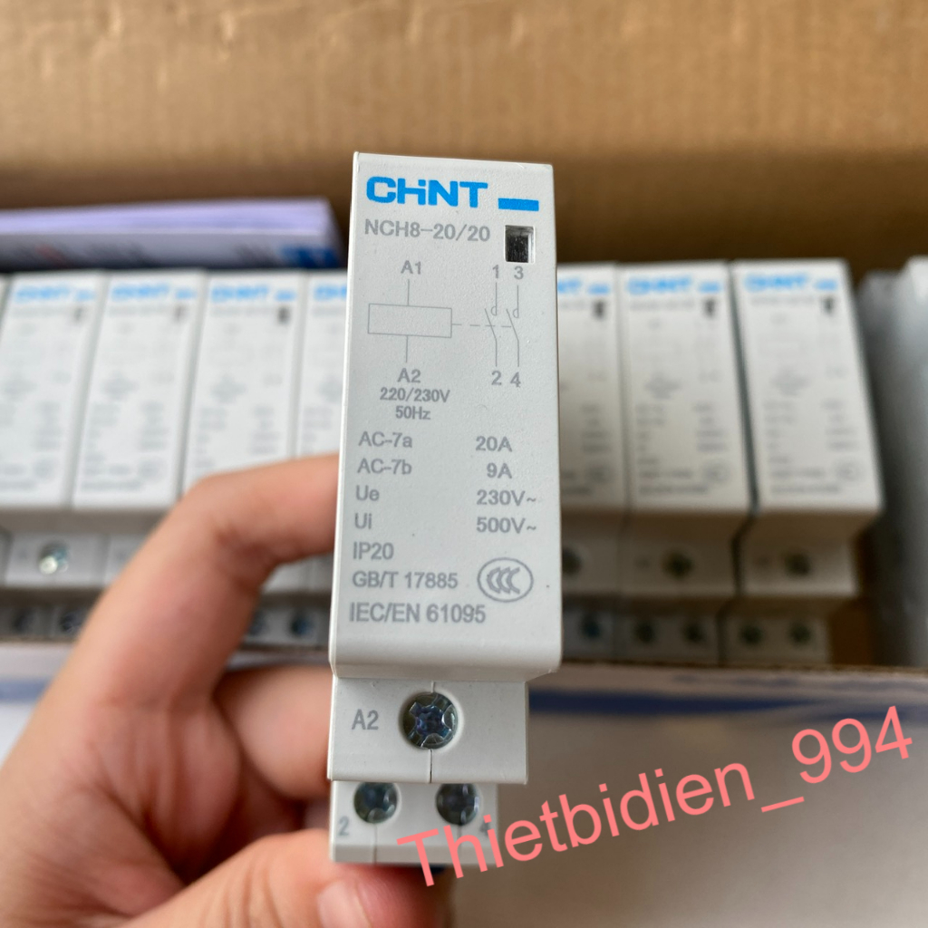 Khởi động từ Chint NCH8 - 20A/25A/40A LOẠI 2 tiếp điểm NO, 2 tiếp điểm ...