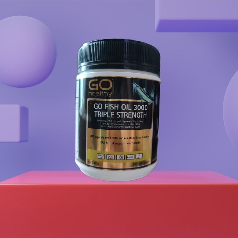 Siêu Dầu cá hàm lượng cao Go Healthy Fish Oil 3000mg Triple Strength ...