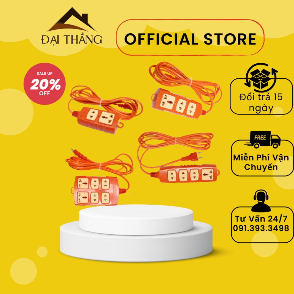 Ổ chịu tải liền dây Hinoki công suất 6000W loại tốt - [CHÍNH HÃNG] ổ cắm thiết bị điện công suất ...