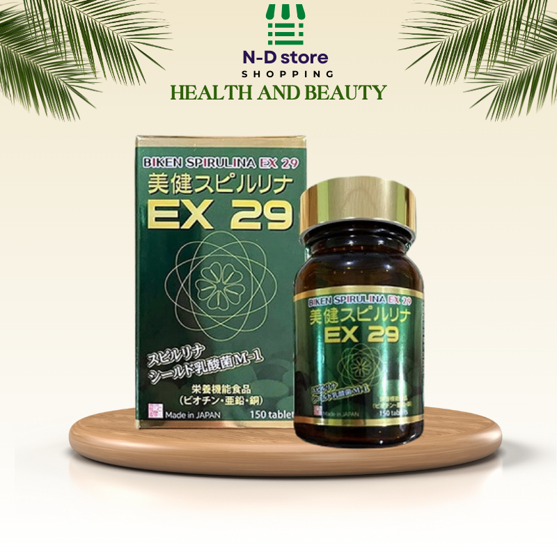 Viên Uống Tăng Sức Đề Kháng Và Phục Hồi Thể Lực Biken Spirulina EX 29 150 viên Noah Legend ...