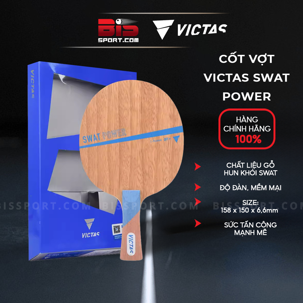 Cốt Vợt Bóng Bàn Victas Swat Power Chính Hãng - Cốt Vợt 7 Lớp, Độ Xoáy Cao, Kiểm Soát Tốt, Tấn ...