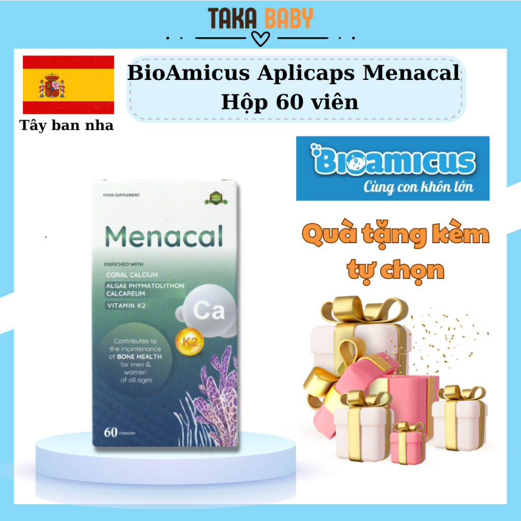 [Kèm quà] Viên uống bổ sung Canxi, vitamin K2 và D3 Aplicaps Menacal ...