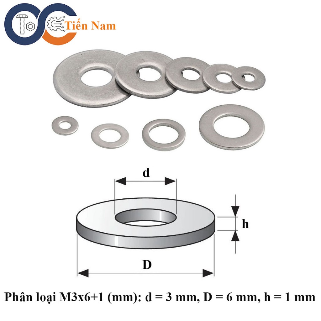 Long đen - vòng đệm phẳng inox 304 M3 M4 M5 M6 M8 M10 M12 | Shopee Việt Nam