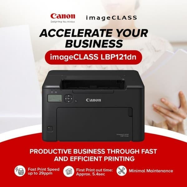 Máy in laser đen trắng Canon LBP121DN (Đảo mặt/ USB/ LAN - Đã bao gồm Mực) - Hàng Canon Việt Nam ...