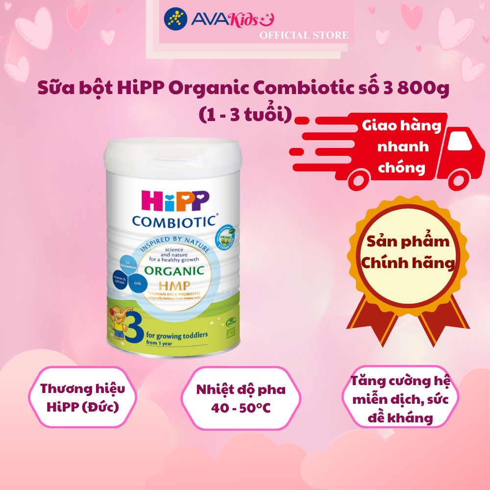 Sữa bột HiPP Organic Combiotic số 3 800g (1 - 3 tuổi) | Shopee Việt Nam