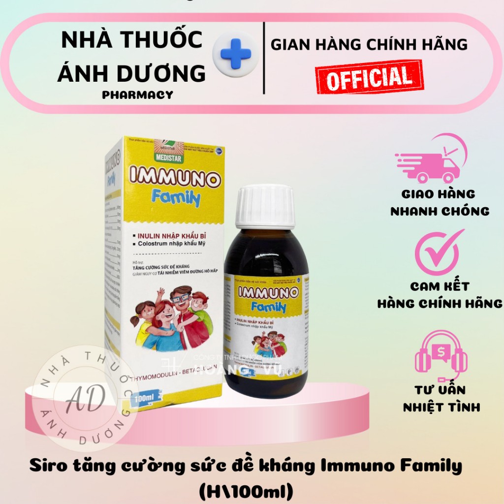[Chính Hãng] Siro tăng cường sức đề kháng Immuno Family (H/100ml ...