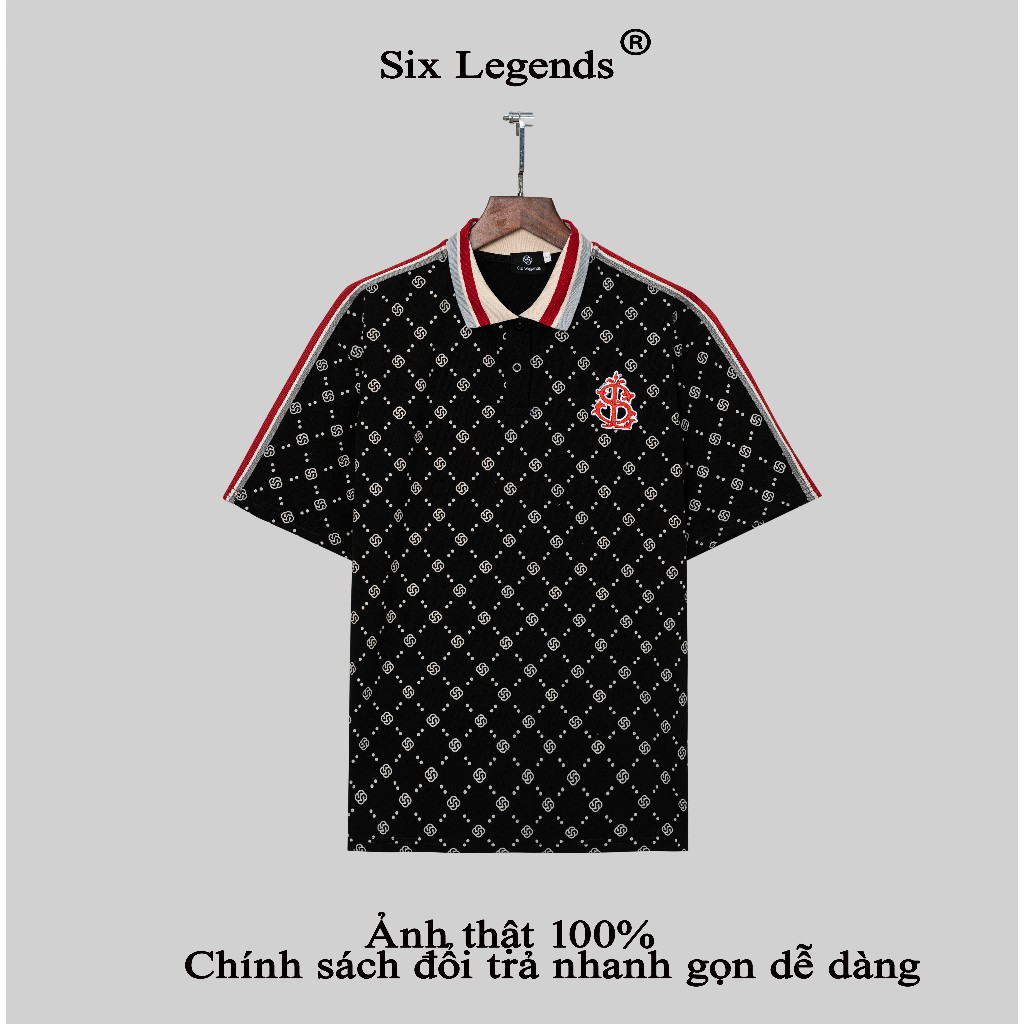Áo polo Six Legends Rise Monogram Six Legends , Áo phông cộc tay có cổ ...
