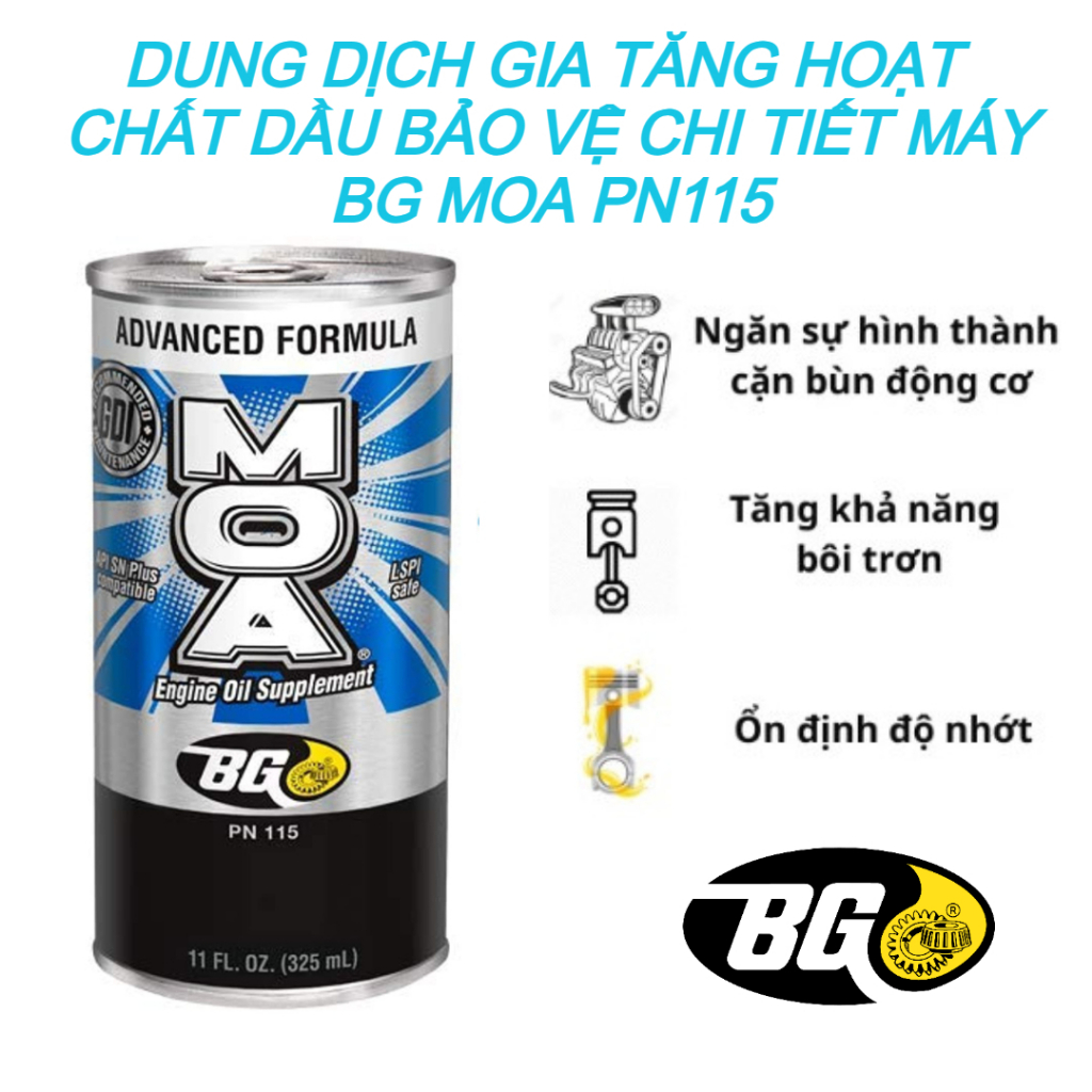 [MOA] Dung dịch gia tăng hoạt chất dầu động cơ xăng, bảo vệ chi tiết ...