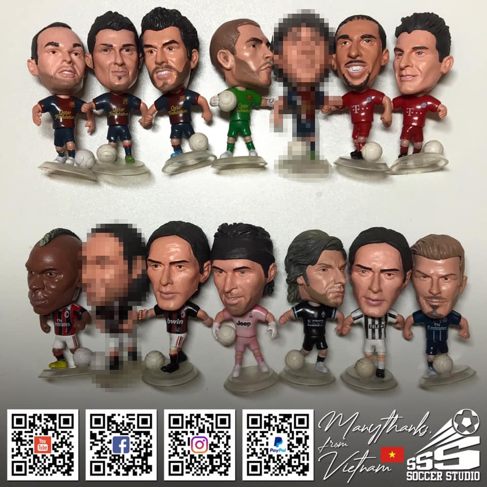 Tượng cầu thủ bóng đá Kodoto Soccerwe Football Figure Toy 7cm Barcelona ...