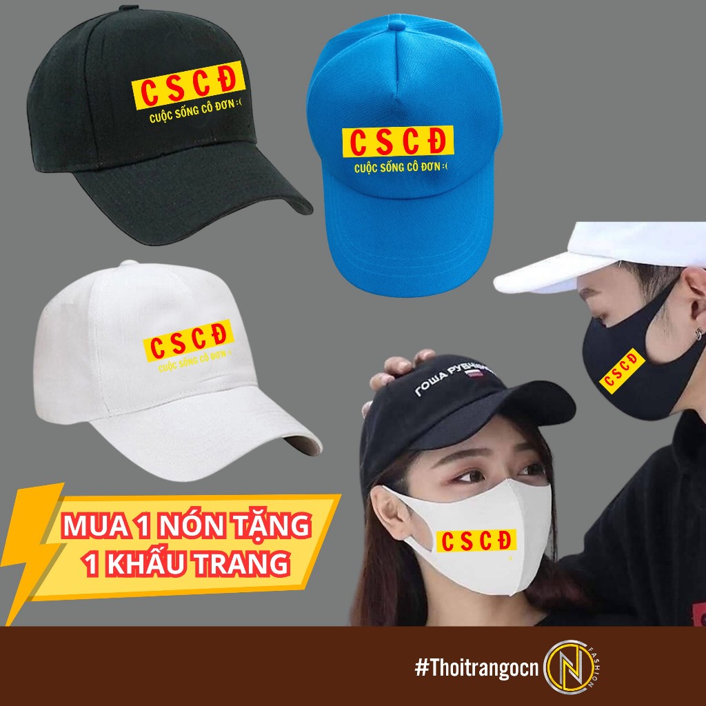 Mũ lưỡi trai CSCD Nón két Cuộc sống cô đơn nhiều màu phong cách trẻ ...