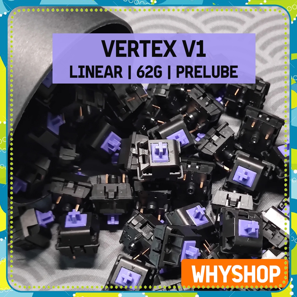 [Tặng hộp] Switch JWICK JWK Vertex V1 | Linear 62g Công tắc bàn phím cơ chính hãng đã prelube ...