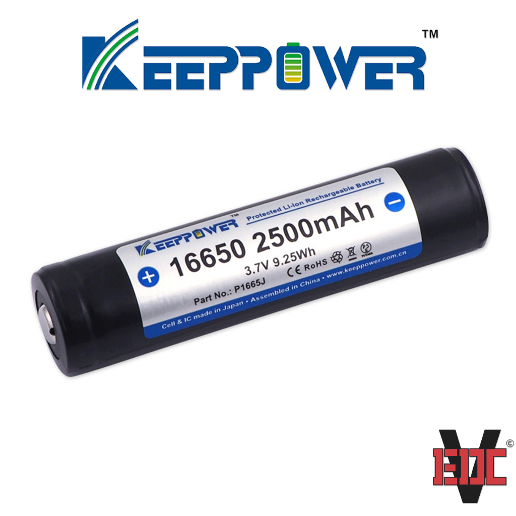 Pin sạc 16650 KeepPower 2500mah (Thích hợp dùng với các loại đèn pin Mỹ ...