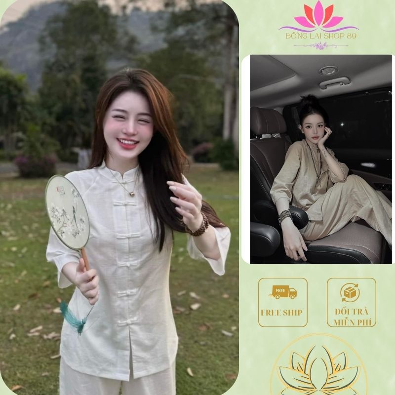 Bộ Pháp Phục Đũi 6 Khuy , Bộ Đi Chùa Thanh Tịnh Xu Hướng Thời Trang 2024 | Shopee Việt Nam