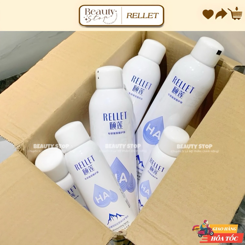 (HOẢ TỐC) Xịt Khoáng Dưỡng Ẩm Da Căng Bóng RELLET HA Moisturizing Spray ...