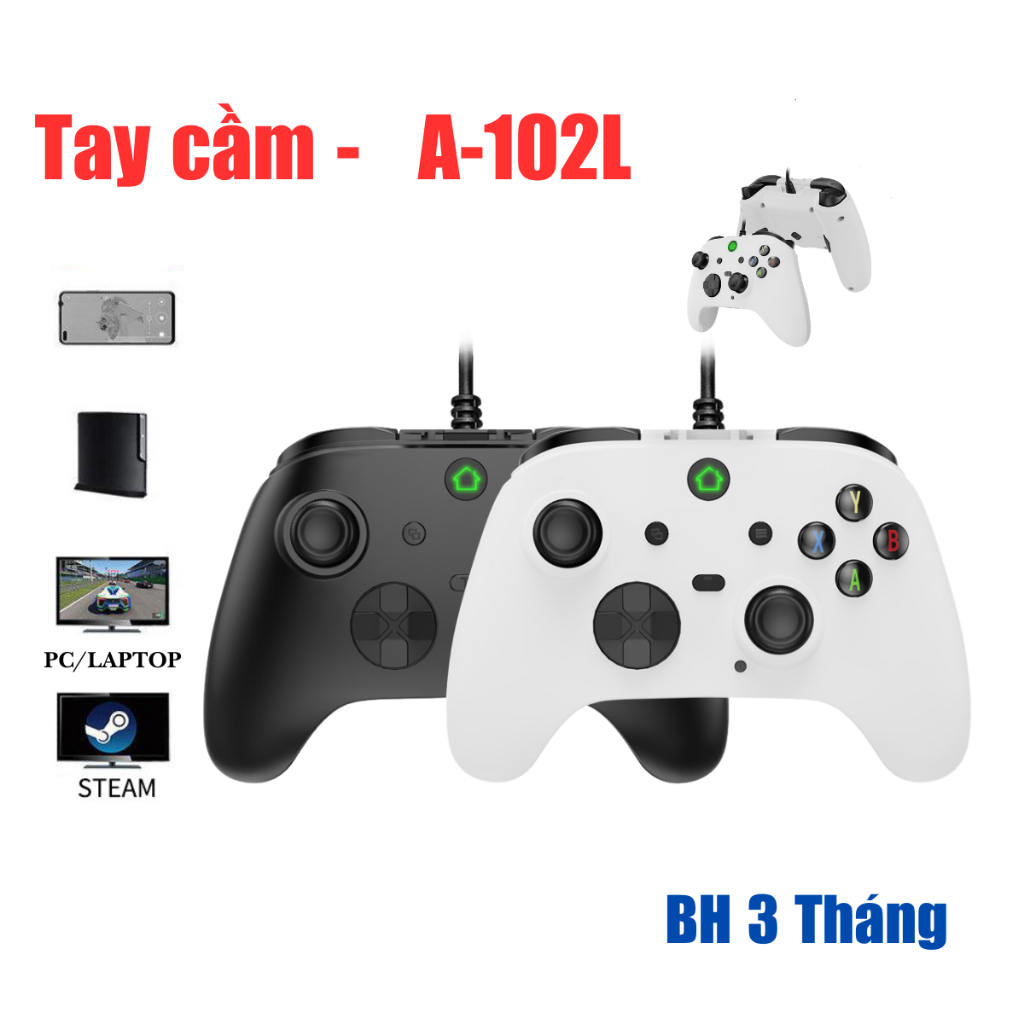 Tay cầm chơi game có dây A102L Phiên Bản 2024 - Có rung - Cần analog ...