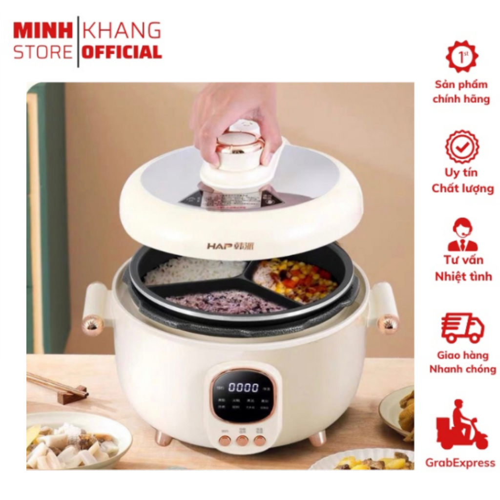 Nồi Điện Áp Suất HAP Đa Năng 3 Ngăn 4L - HÀNG CHÍNH HÃNG- Bảo Hành 12 ...