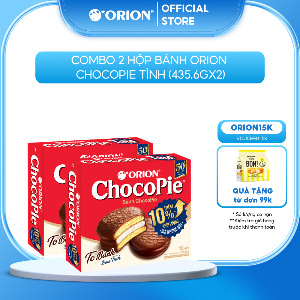 Combo 2 Hộp Bánh Orion Chocopie TÌNH (435.6g/hộp) | Shopee Việt Nam