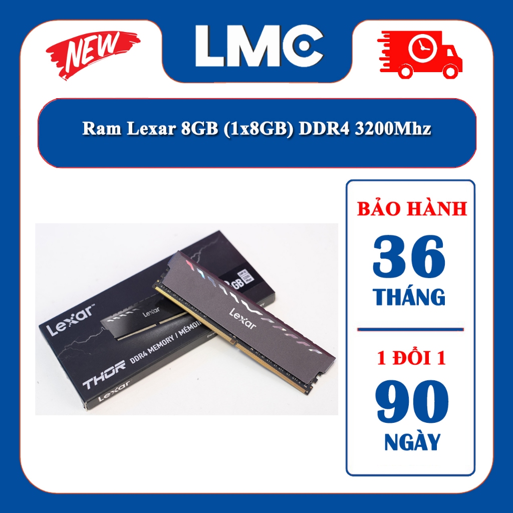 Ram Desktop Lexar 8GB DDR4 3200MHZ (Hàng chính hãng - Bảo hành 36 tháng ...