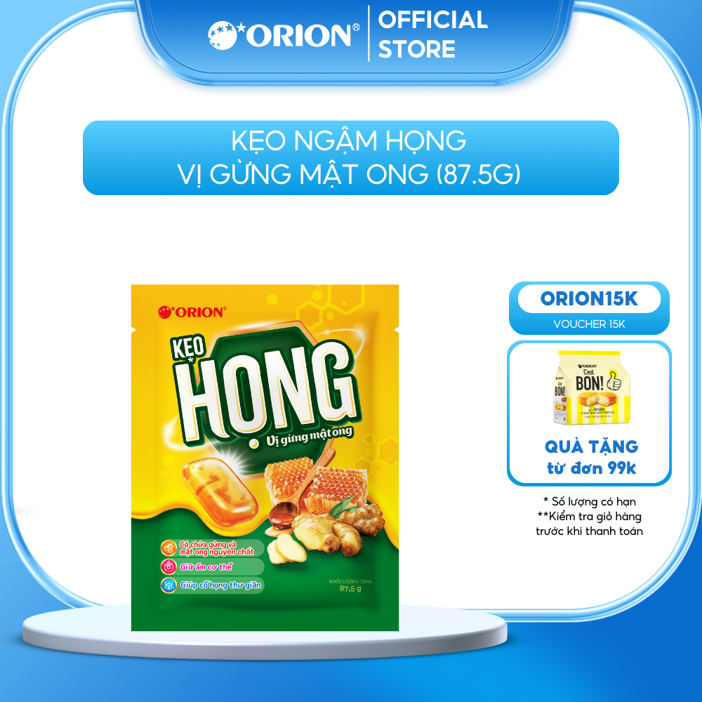 Kẹo ngậm HỌNG Orion vị gừng mật ong gói 84G | Shopee Việt Nam