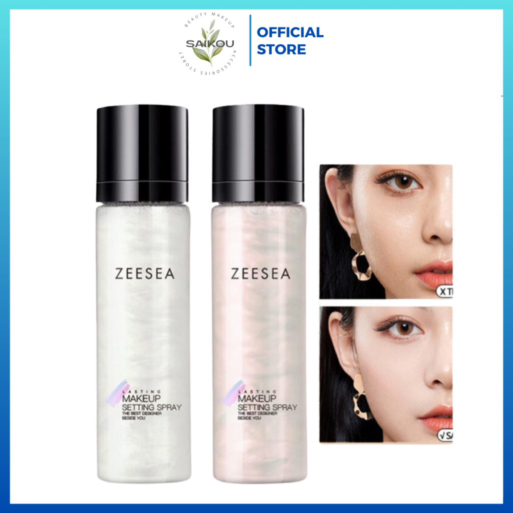 Xịt Khóa Nền Makeup Trang Điểm, Xịt Khóa Zeesea Ánh Nhũ Nhẹ Tạo Hiệu Ứng Căng Bóng Giữ Lớp Nền ...