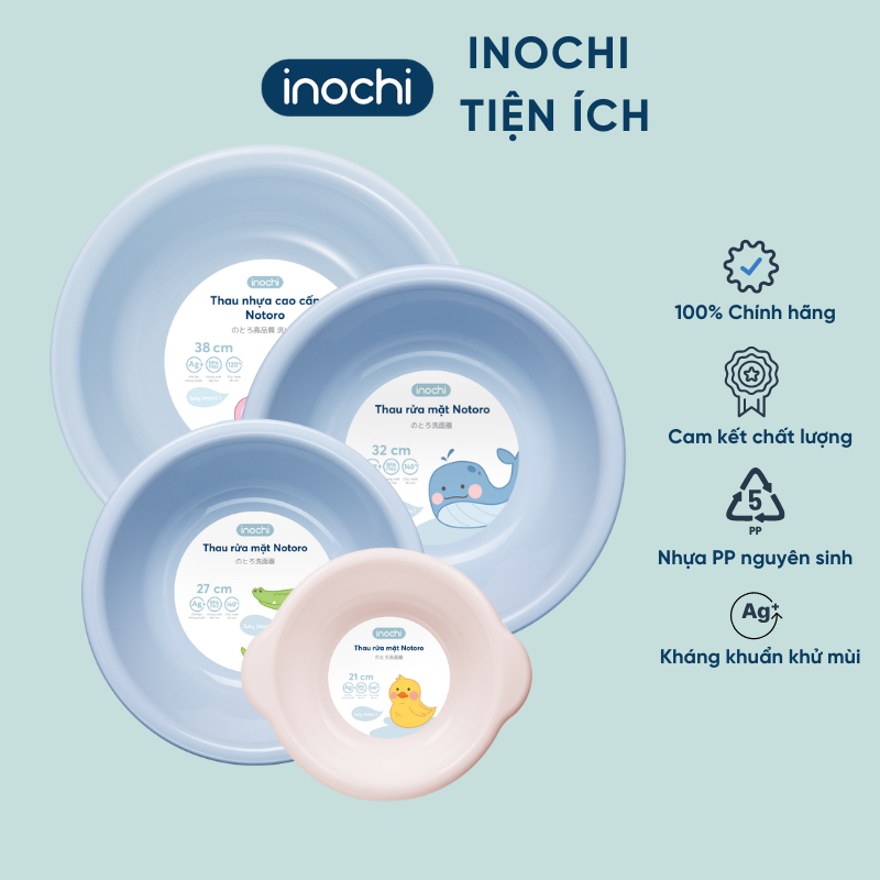 Thau rửa mặt cao cấp Notoro nhiều màu, nhiều size 21cm/27cm/32cm/38cm - CHÍNH HÃNG INOCHI ...