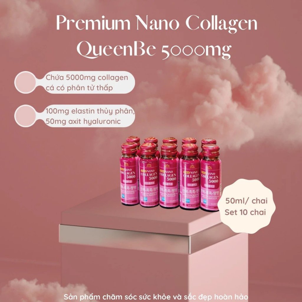 NƯỚC UỐNG PREMIUM NANO COLLAGEN QUEENBE 5000MG | Shopee Việt Nam