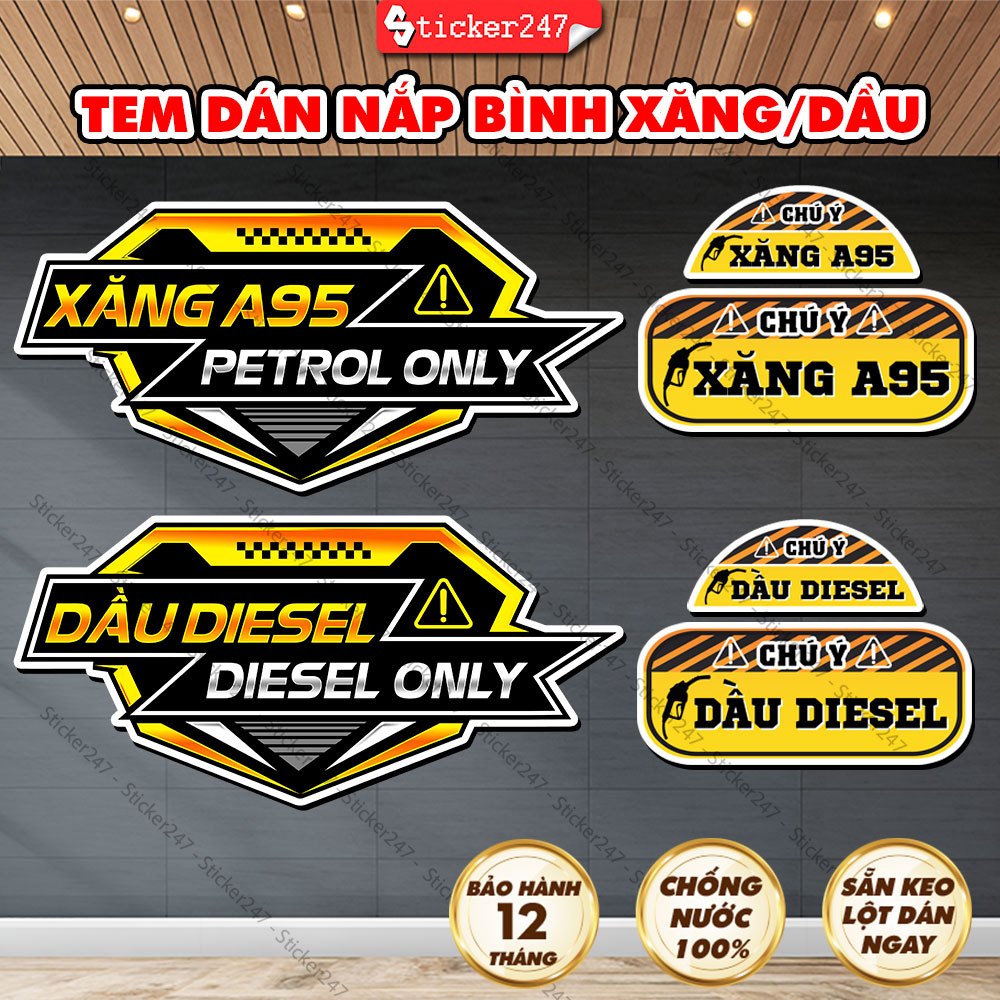 Decal Dán Nắp Bình Xăng Xe Ô tô, Nắp Bình Dầu 🌈𝑭𝒓𝒆𝒆𝒔𝒉𝒊𝒑 Tem Dán Bình ...