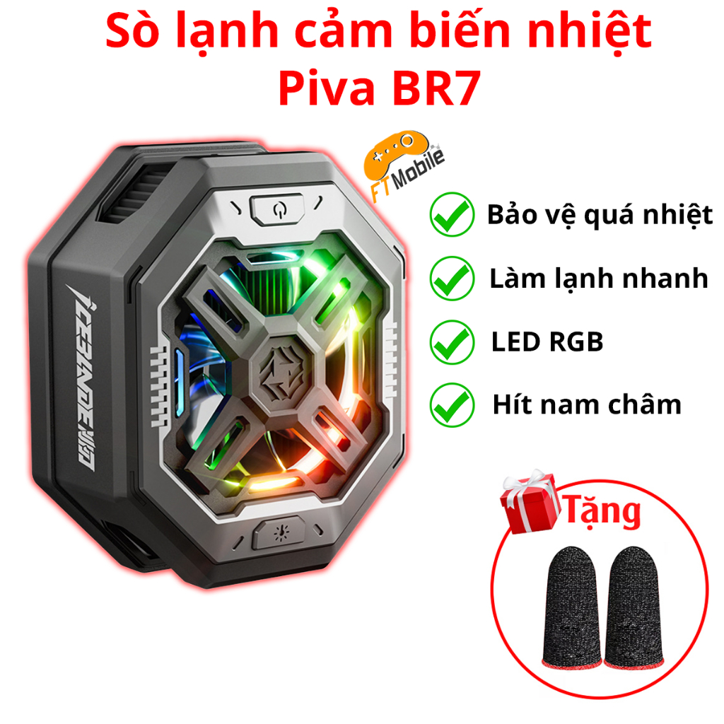 Piva BR7 Quạt tản nhiệt sò nóng lạnh có cảm biến tự động tắt bảo vệ ...
