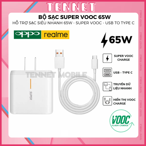 Bộ Củ Cáp Sạc Siêu Nhanh Oppo VOOC 65W 67W 80W 120W, chuẩn sạc Super ...