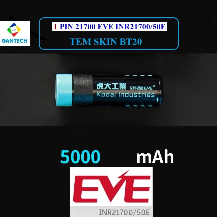 Phụ kiện Pin EVE Túi Đựng cell Pin 21700 | BT-20 WINGMAN PD 20W | Kodai-Industries | BT20 ...