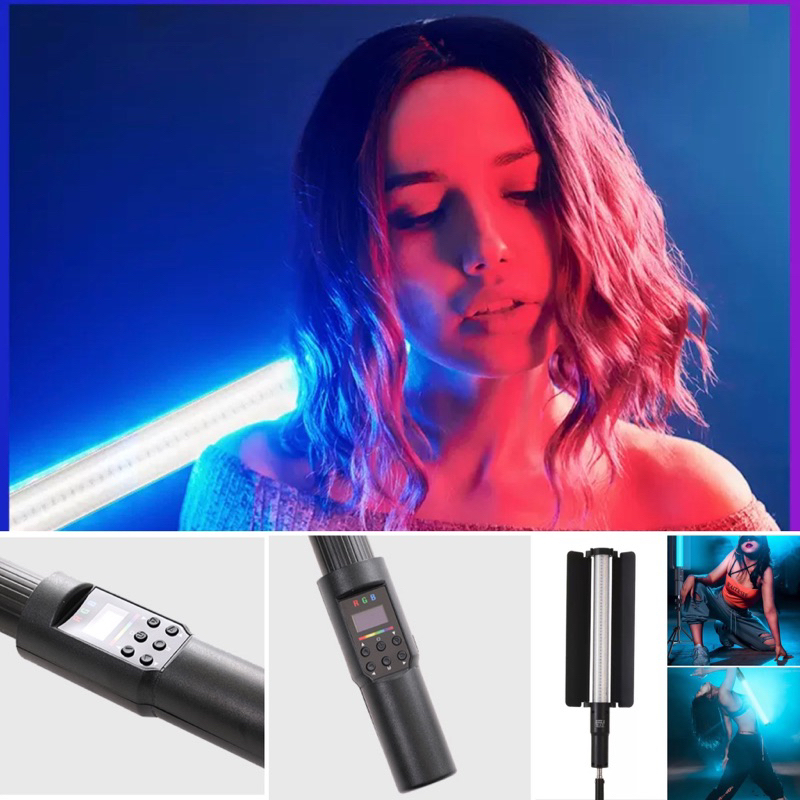 Đèn led Tuýp YB-130-RGB Cầm Tay 3000k-6500k 18 Hiệu Ứng Ánh Sáng Quay ...