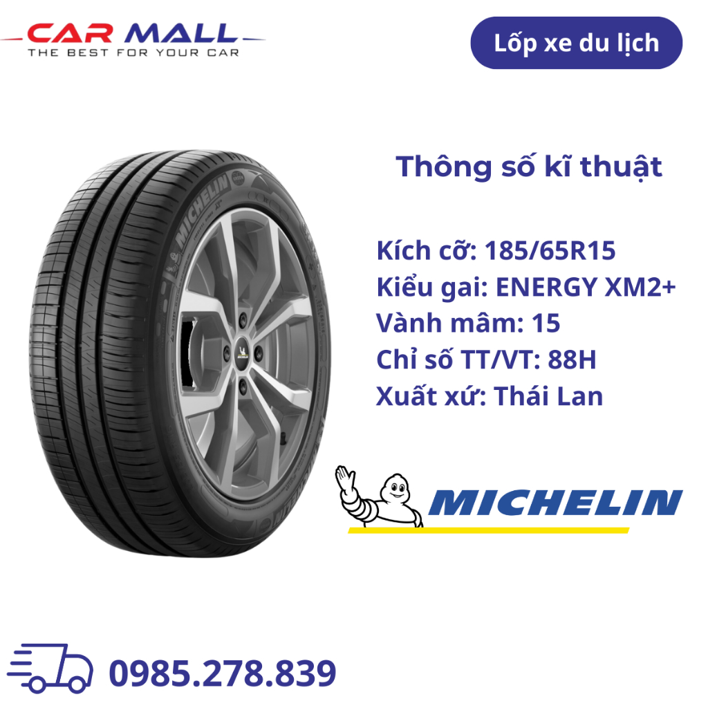 Lốp xe du lịch MICHELIN 185/65R15 Energy XM 2+ | Shopee Việt Nam