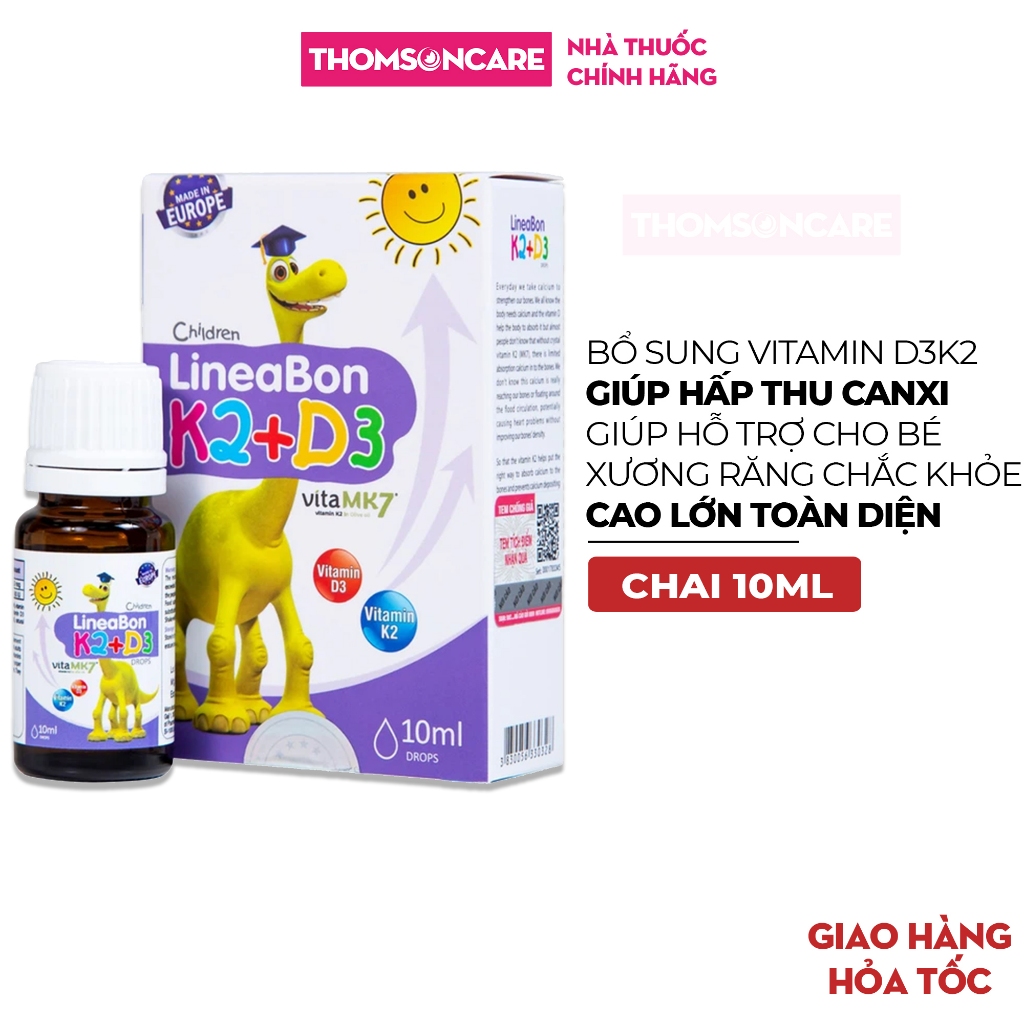 Lineabon k2d3 canxi cho trẻ, giúp trẻ cao lớn, ngủ ngon - d3k2 nhập ...