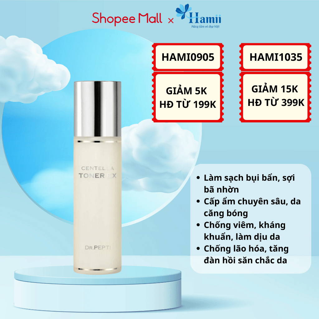 Nước Hoa Hồng Dưỡng Da Dr.Pepti Centella Toner Ex 180ml Hàn Quốc | Shopee Việt Nam