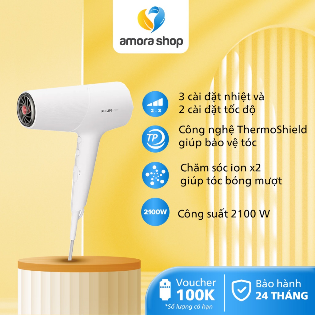 Máy Sấy Tóc PHILIPS BHD500/00, Cung Cấp 40 Triệu Ion Chăm Sóc Tóc, Công ...