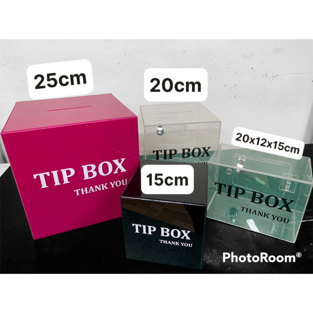 Hộp Đựng Tiê`n Tip - Thùng TIP BOX bằng mica tặng kèm ổ khóa | Shopee ...