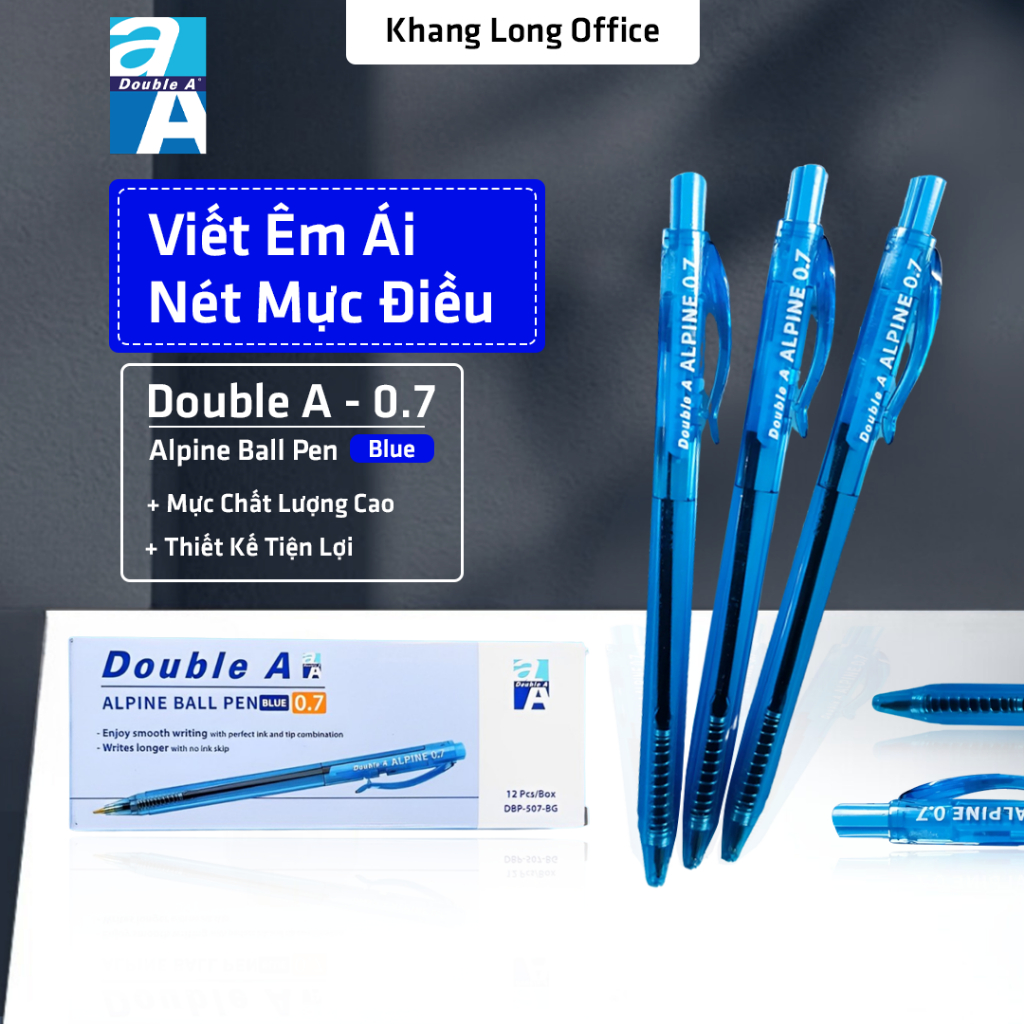 Viết Bi Xanh Double Alpine Chính Hãng, Bút Bi Mực Xanh Ngòi Bút 0.7mm ...