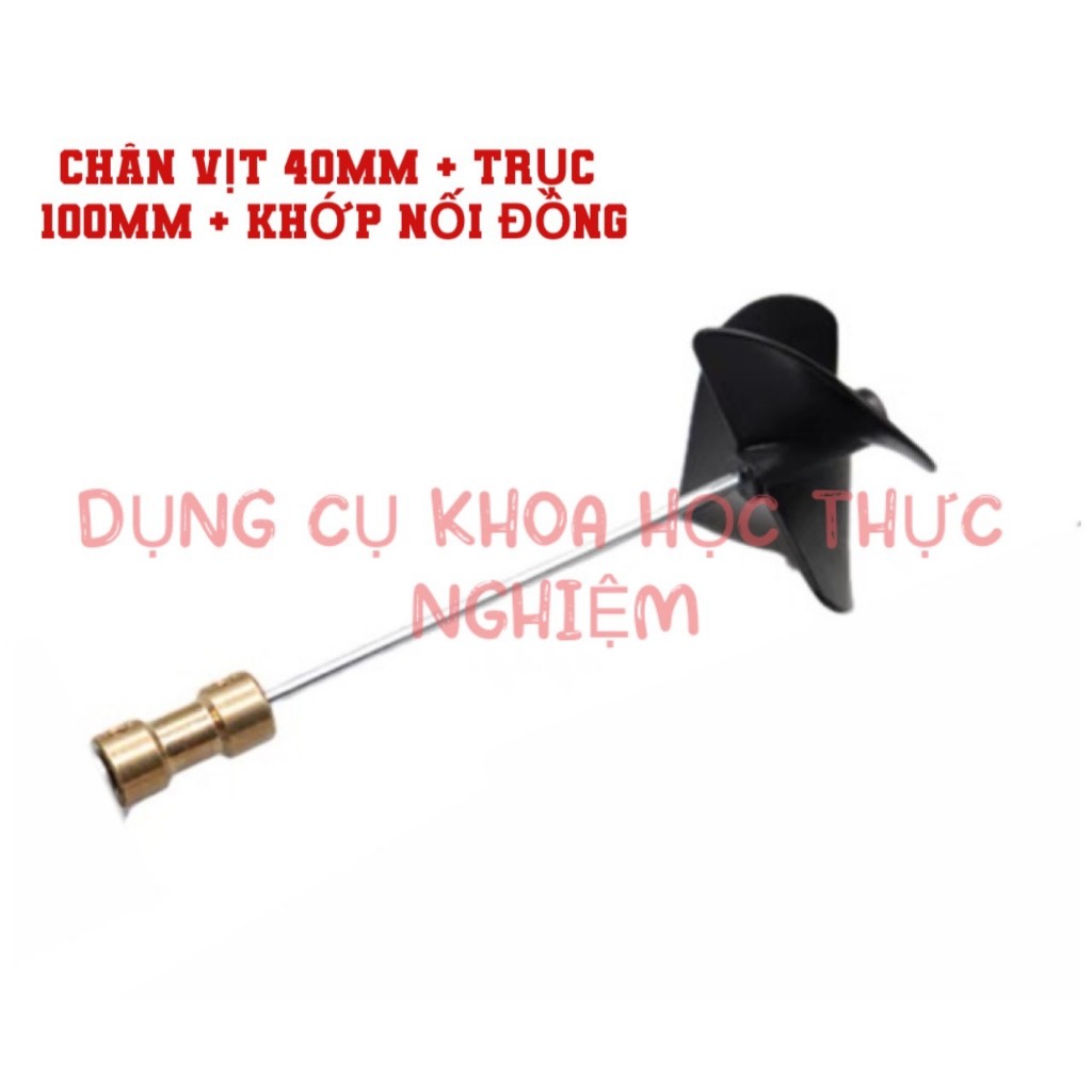 KHOA HỌC THỰC NGHIỆM - Bộ KIT chế thuyền gồm chân vịt 3 cánh 40mm trục 100mm khớp nối đồng DIY ...