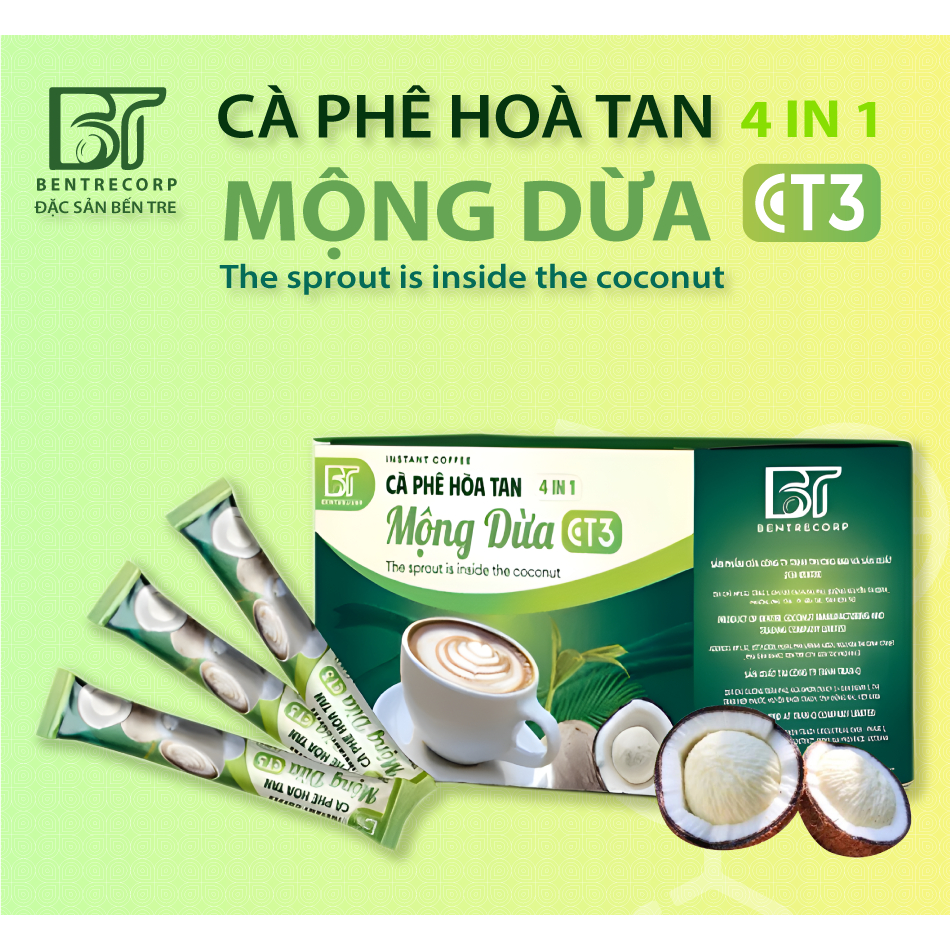 CÀ PHÊ HÒA TAN MỘNG DỪA CT3 4IN1 | Shopee Việt Nam