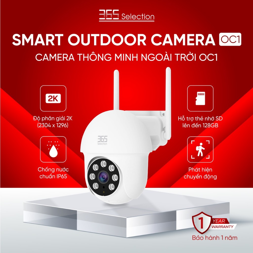 Camera 365 Selection OC1 Sử dụng ngoài trời, Chống nước IP65, Độ phân ...