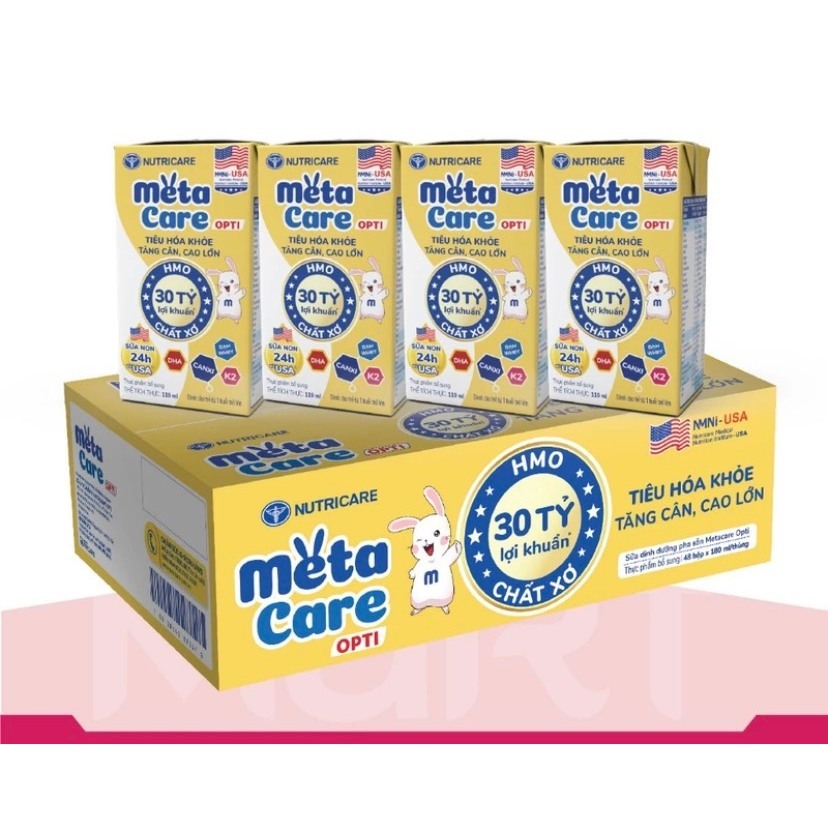[Date xa] Thùng 48 hộp Sữa bột pha sẵn Metacare Opti 110ml | Shopee Việt Nam