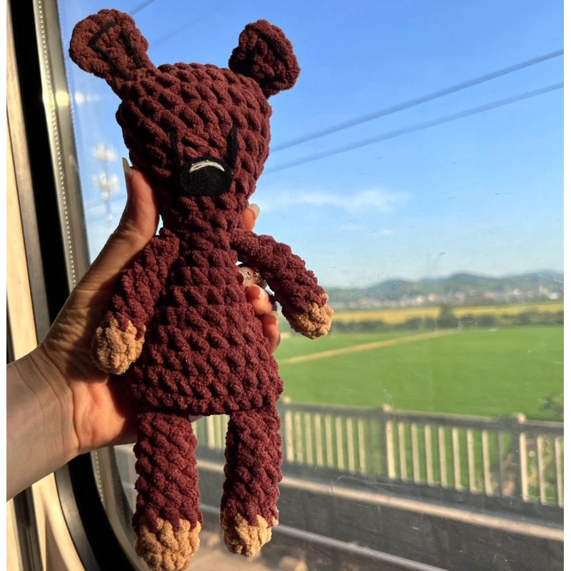 gấu bông teddy mr bean len handmade | Shopee Việt Nam