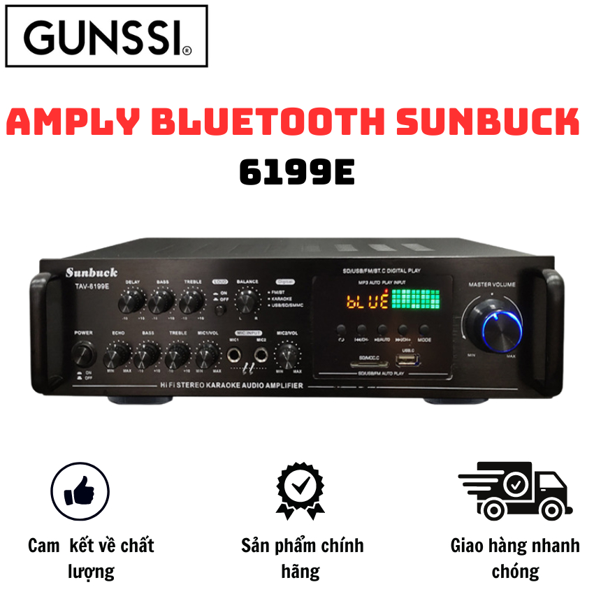 Amply Gunssi Sunbuck 6199E-công suất đỉnh-âm thanh khuyếch đại tốt-kết ...
