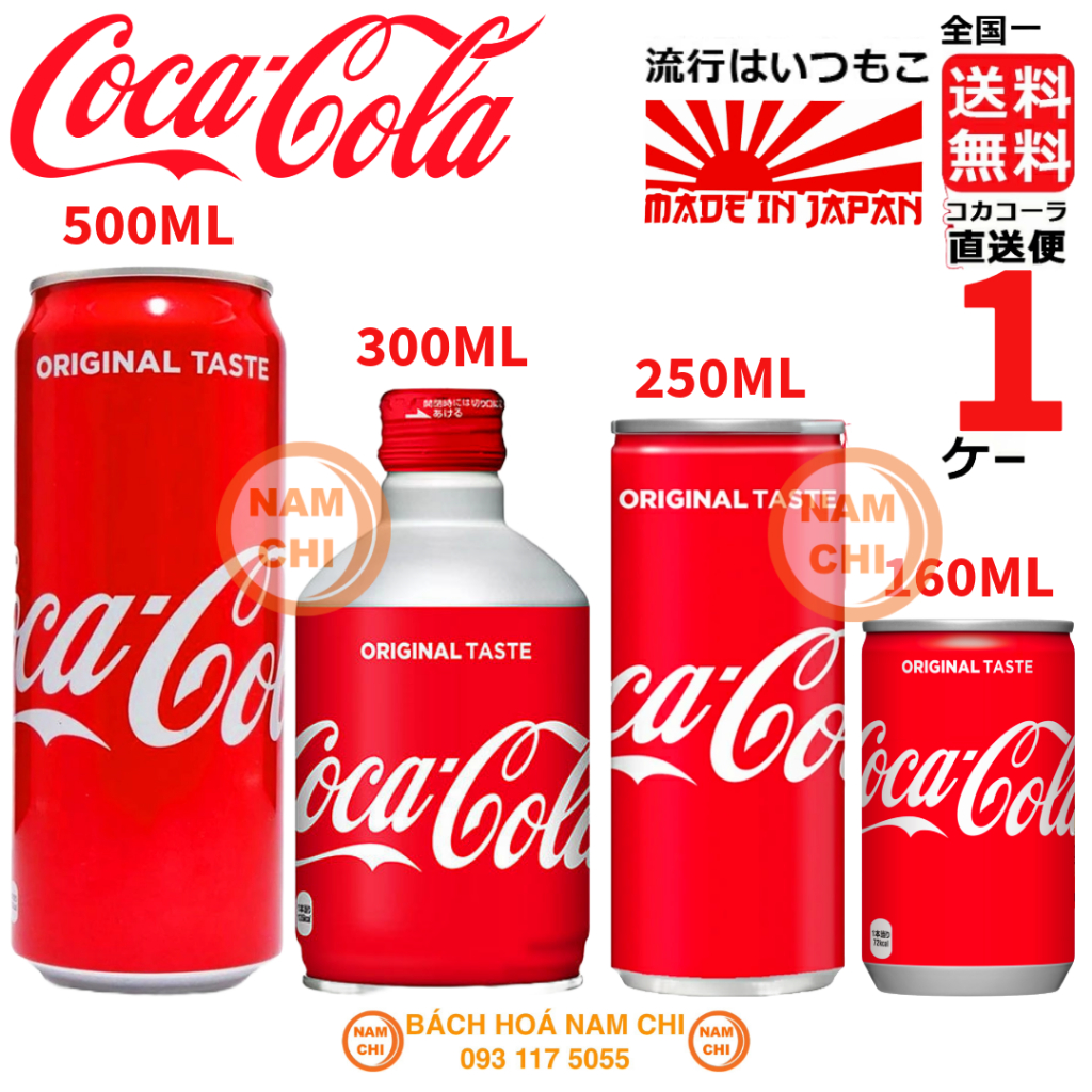 [LẺ 1 CHAI] Coca Nhật Các Loại - Nhôm Nắp Vặn 300ml - Mini 160ml - Chai ...