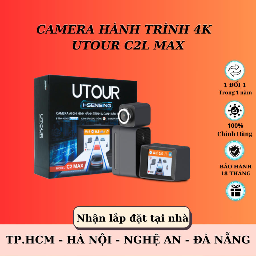Camera Hành Trình UTOUR C2L MAX | SIÊU NÉT 4K | BH 18 THÁNG | Shopee ...