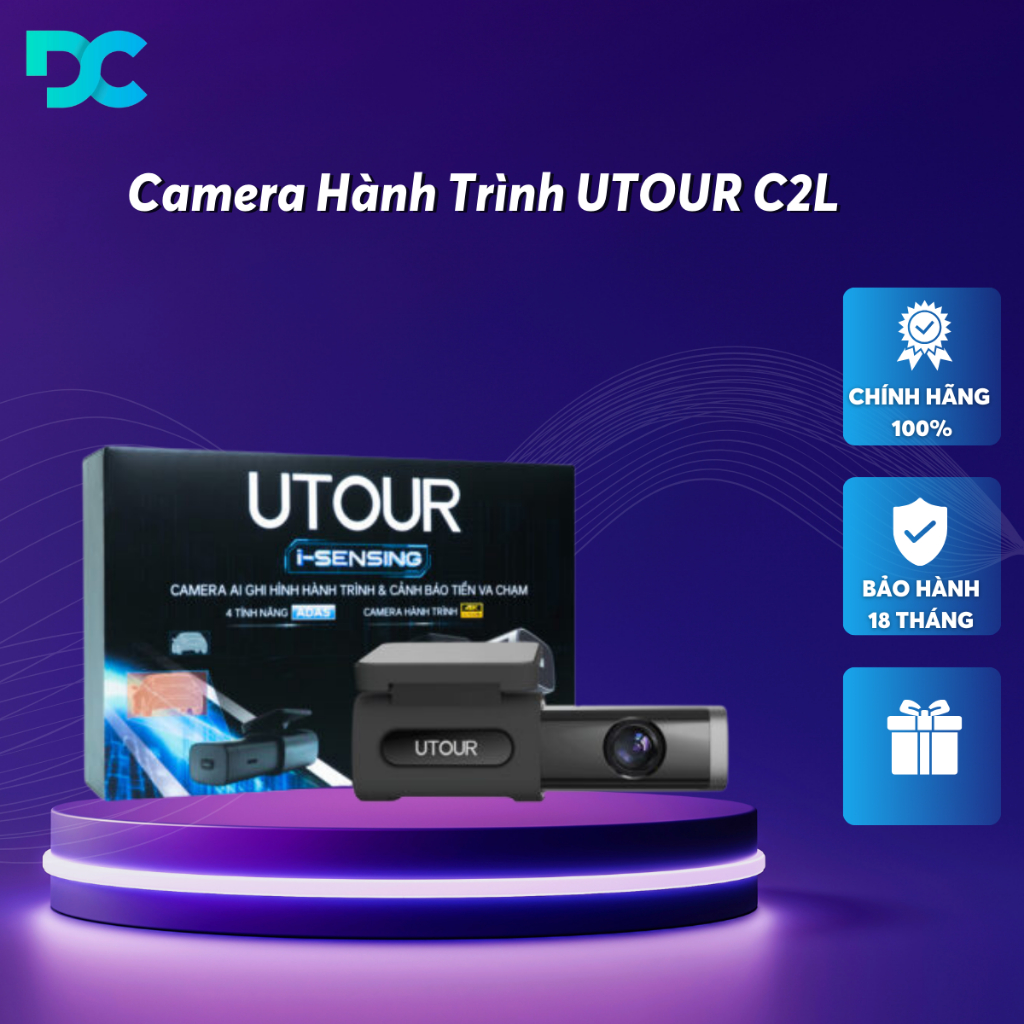 Camera hành trình UTOUR C2L | SIÊU NÉT 4K | BH 24 THÁNG | Shopee Việt Nam