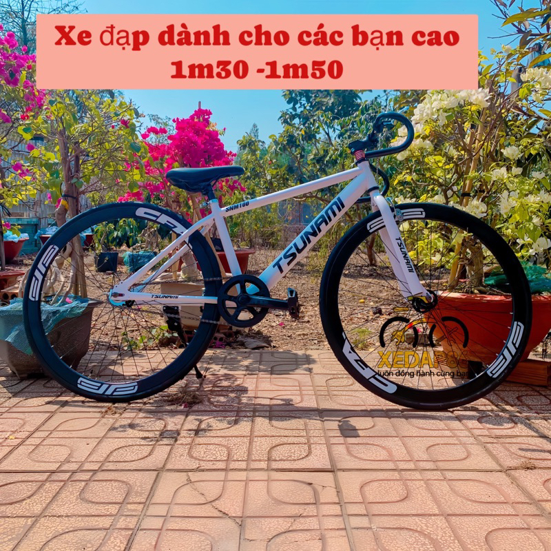 Xe đạp thể thao Fixed Gear & Single Tsunami dành cho người cao 1m3-1m5 ...
